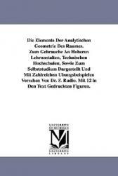 【预售】Die Elemente Der Analytischen Geometrie Des Raumes.