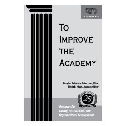 【预售】To Improve The Academy, Volume 25: Resources For