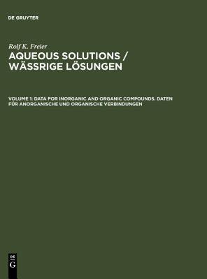 【预售】Data for Inorganic and Organic Compounds. Daten Fur