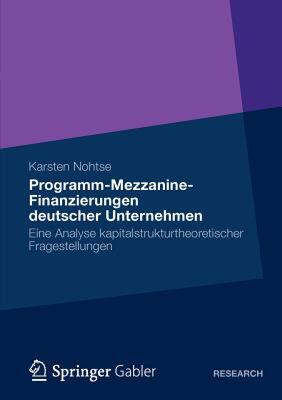 【预售】Programm-Mezzanine-Finanzierungen Deutscher