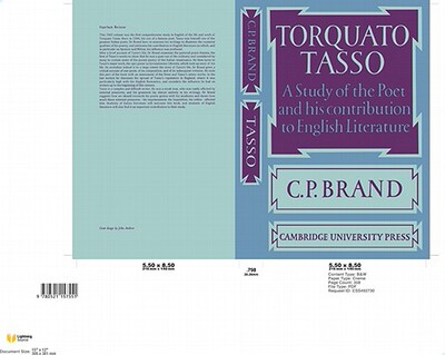 【预售】Torquato Tasso: A Study of the Poet and of His