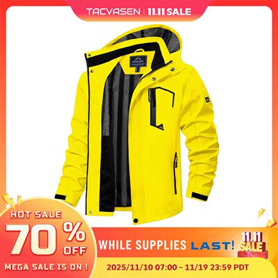 TACVASEN Spring Autumn Lightweight Jackets Mens Mesh Lined W