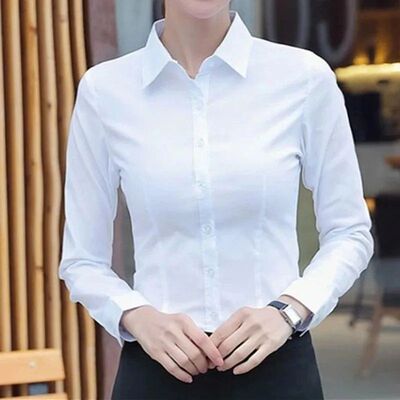 Elegant Women Shirts Woman White Shirt Long Sleeve Blouse Of