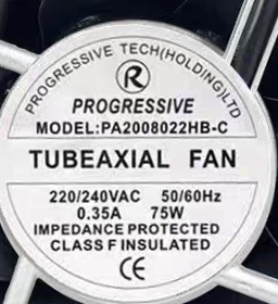 Progressive全新大尺寸大风量PA2008022HB-C 22580 220V轴流风扇