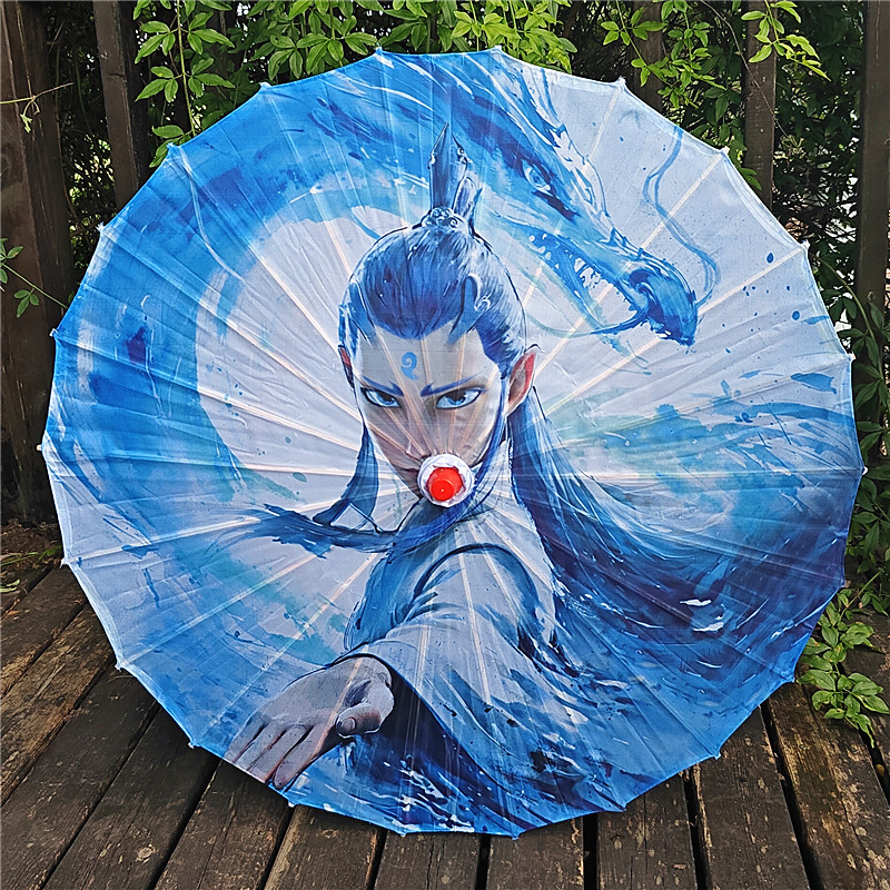 哪吒魔童周边哪吒敖丙儿童56CM流苏花瓣伞舞蹈走秀表演拍照工艺伞