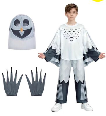 万圣节服饰恐怖猫头鹰cosplay服装跨境儿童99夜森林角色扮演服装