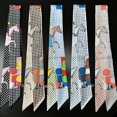 适用于高端同款2025新款绑包丝巾束发带真丝飘带长条桑蚕丝