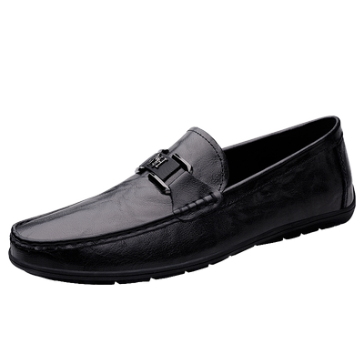 豆豆鞋男春季2026新款软面男士休闲真皮男鞋潮流透气一脚蹬驾车鞋