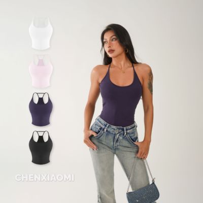 【蜜蜜家】夏季性感辣妹自带胸垫工字背心 253007