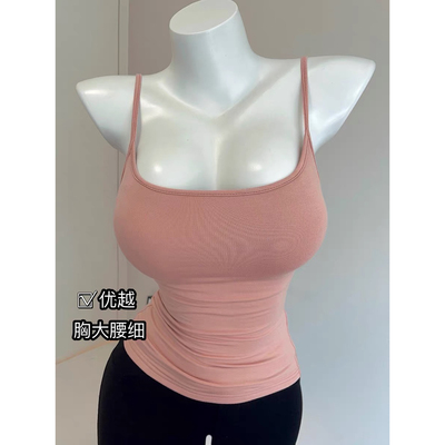 无敌胸器！【又大又圆】自带胸垫外扩吊带显胸上衣内搭背心打底女