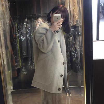 日娜高奢20XXASIA BUYER 1 isa 双面呢子大衣宽松显瘦毛呢短外套