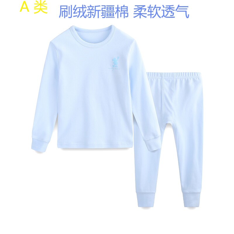 包邮新款三枪迪士尼儿童内衣秋冬新疆棉刷绒圆领男中大童秋衣裤套
