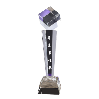 创意水晶魔方奖杯公司单位颁奖