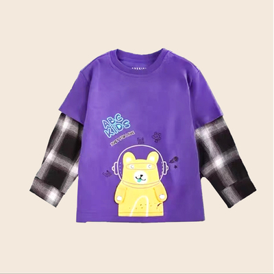 ABCKIDS童装中小童春秋假两件长袖T恤透气舒适时尚百搭