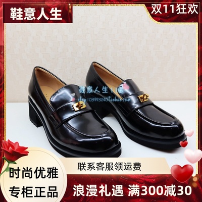 zsazsazsu莎莎苏2023秋季乐福鞋女厚底JK英伦风小皮鞋ZA43540-40