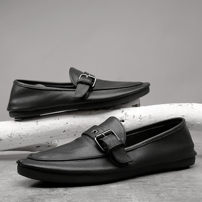 日本代购LP男鞋潮流一脚蹬休闲鞋驾车豆豆鞋软底轻便时尚懒人单鞋