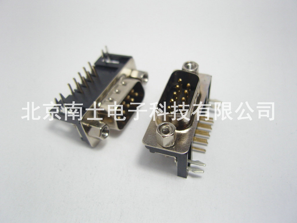 优质 镀金 DR9公头 DR9针 DB9接头 90度弯脚 插板式 焊板式 串口