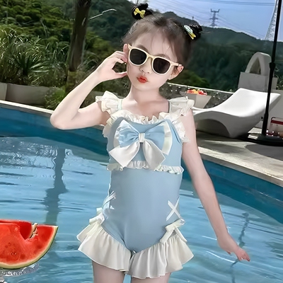 女童泳衣儿童速干连体游泳服新款