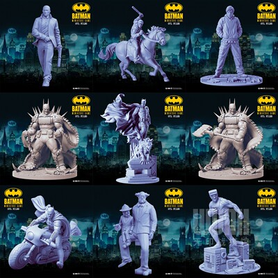 【绝对蝙蝠侠】GCPD 腹语师 计算者 猫女 谜语人 DC桌游棋子模型
