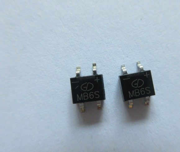 MB6S SOP-4 600V/0.5A贴片桥堆整流器 MB6M DIP4插脚 10个=0.55_虎窝淘