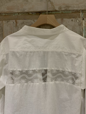 现货 日本VIOLETTE ROOM 镂空设计感白衬衫前后两穿白衬衫