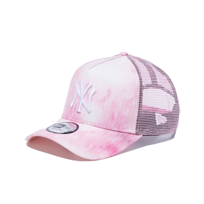 NEW ERA纽亦华MLB系列纽约洋基队男女可调节棒球帽遮阳帽粉色扎染