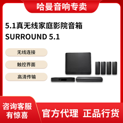 哈曼卡顿 surround 5.1家庭影院真无线音响 蓝牙手机电视音箱套装