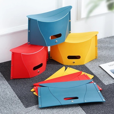 Folding Stool Mini Portable with Handle PP Material Outdoor