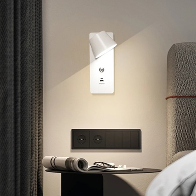 LED wall lamp, light controlled dual head wall lamp, readin