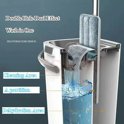 Mops with Bucket Thickened mop Clear Water Separation Lazy