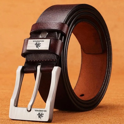 Leather Men's High-quality Buckle Jeans Leather Casual  Belt