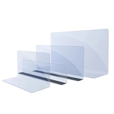 5PCS L Shaped Shelf Dividers PVC Transparent Compartments S