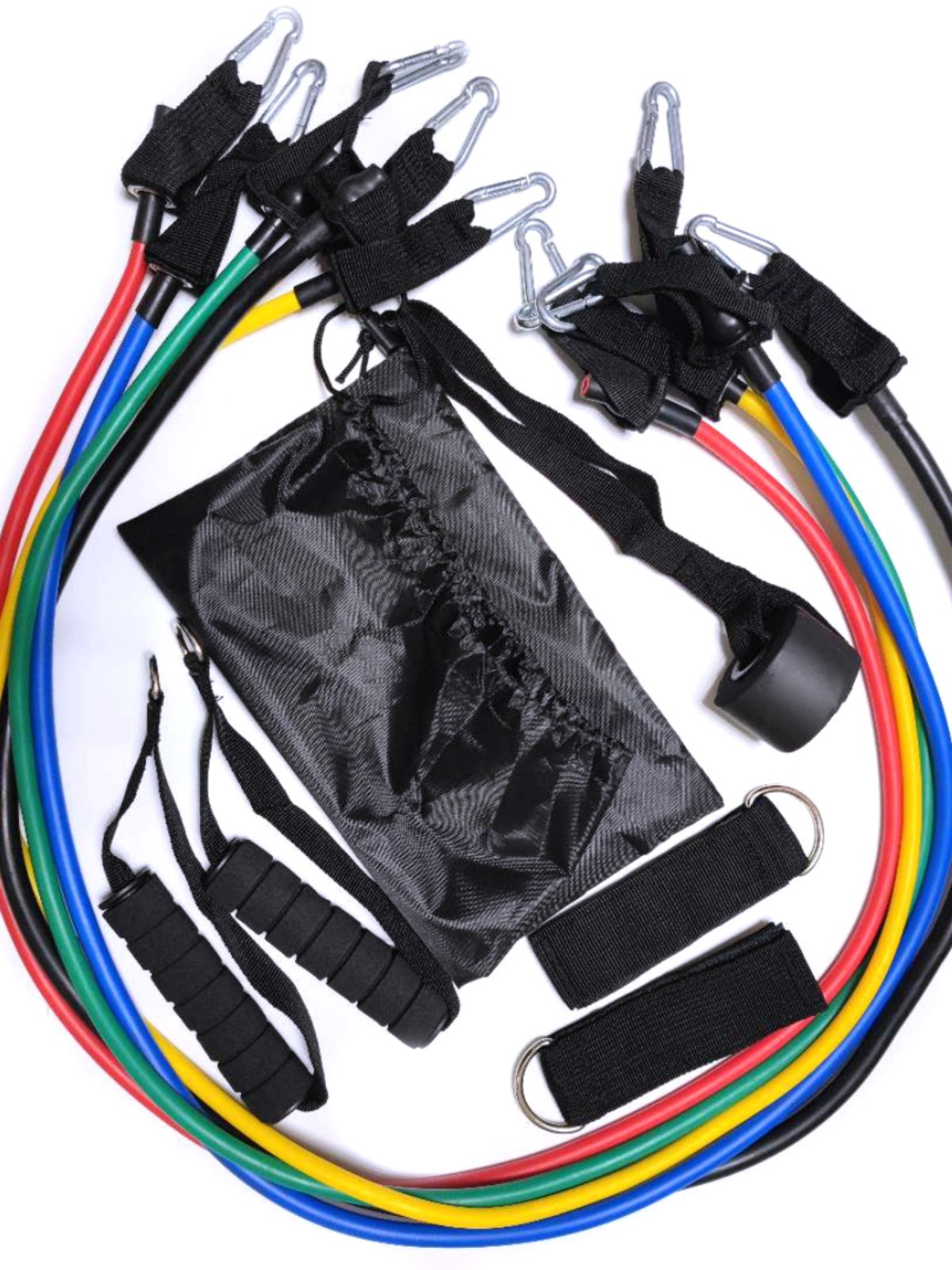 Five-Tube Tension Rope Men Fitness Equipment For Home 11-Piece Set ...