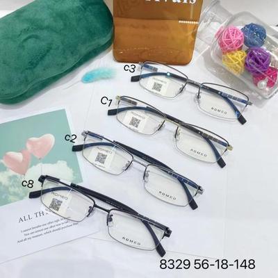 ROMEO罗密欧纯钛商务男款镜框近视镜架眼镜半框时尚休闲简单8329