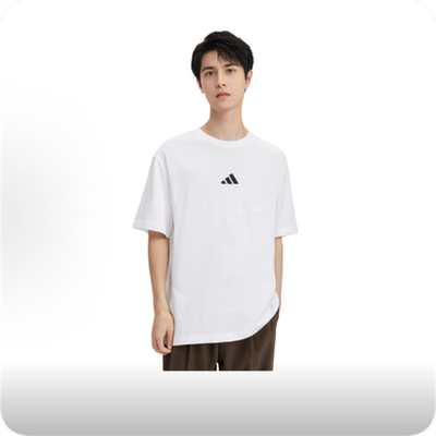 现货阿迪达斯2026新款男运动短袖t恤舒适休闲训练圆领上衣 JF1092