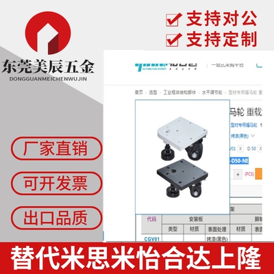 型材专用福马轮 重载型 平底活动型 方形底板CGV01-D50-NE