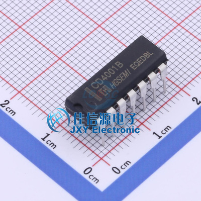 逻辑门     CD4001BE  HGSEMI(华冠)  DIP-14