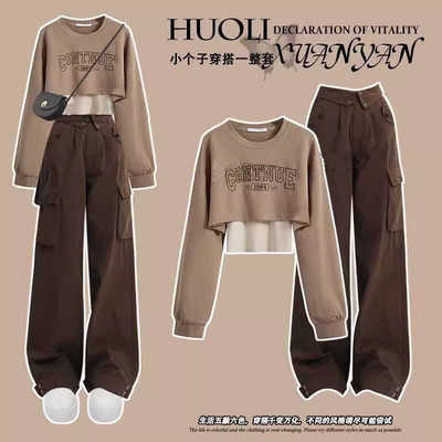 女童2025新款工装裤三件套网红