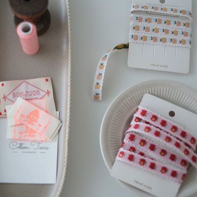 Apple Lovers 苹果复古提花织带 波浪边刺绣花边 民族风服装辅料