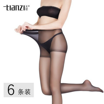 双装微压瘦腿加裆脚尖透明连裤袜