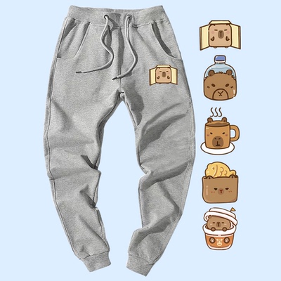 卡皮巴拉可爱水豚君卡比巴长裤