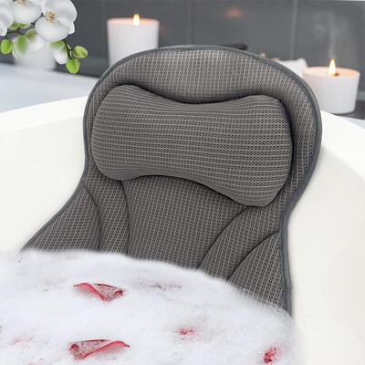 浴缸靠枕5D网布蝴蝶型浴缸枕头