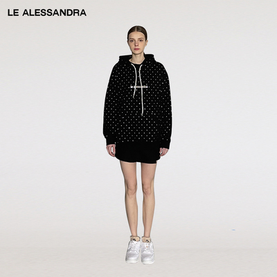 设计师LEALESSANDRA连帽卫衣