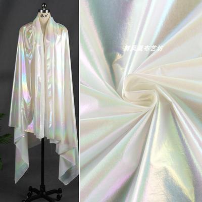 春亚纺涂层面料连衣裙半裙幻彩