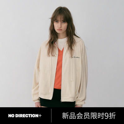 NO DIRECTION+2026秋运动感抓绒宽松廓形连帽外套N632001331A31