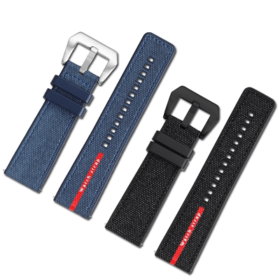 适配沛纳海适中尼龙橡胶底表带