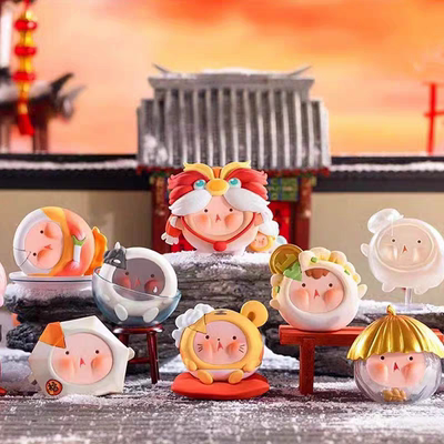 正版蒙特团团圆满系列潮玩公仔摆件玩具女生礼物可爱挂件手办盲盒