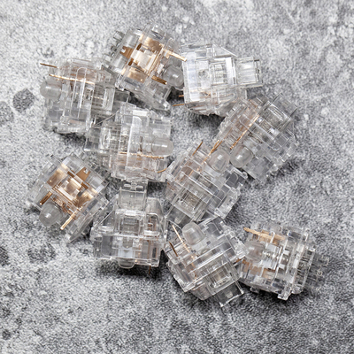Outemu水晶轴线性手感PA12轴心PC外壳3脚适配客制化机械键盘厂润