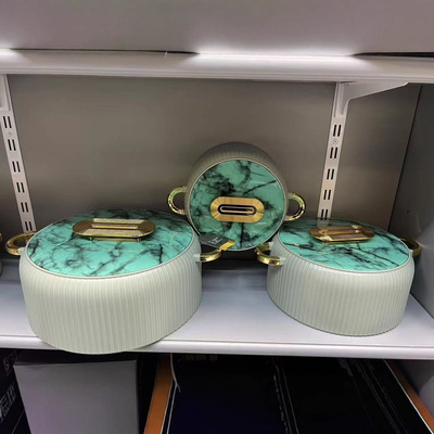 新款外贸出口跨境高档3件套保温饭盒3PCS Food Warmer Container