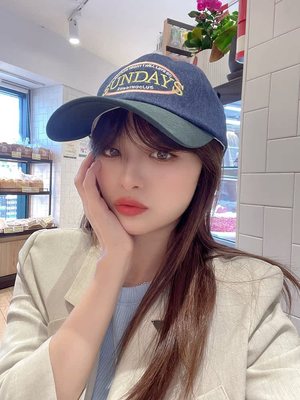 韩国代购棒球帽潮男女秋弯沿牛仔